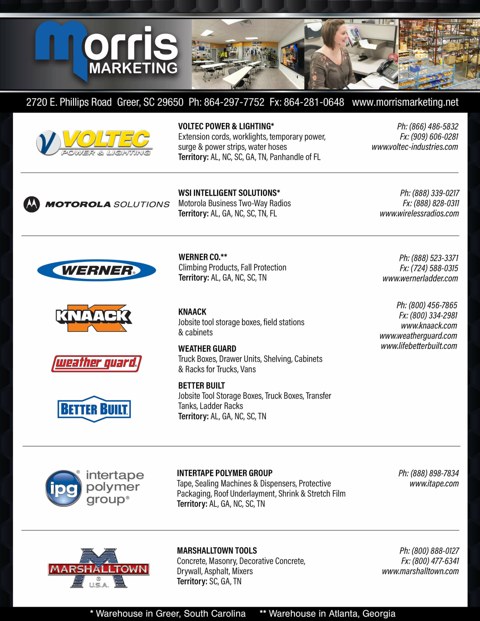 Product Lines – Morris Marketing Group